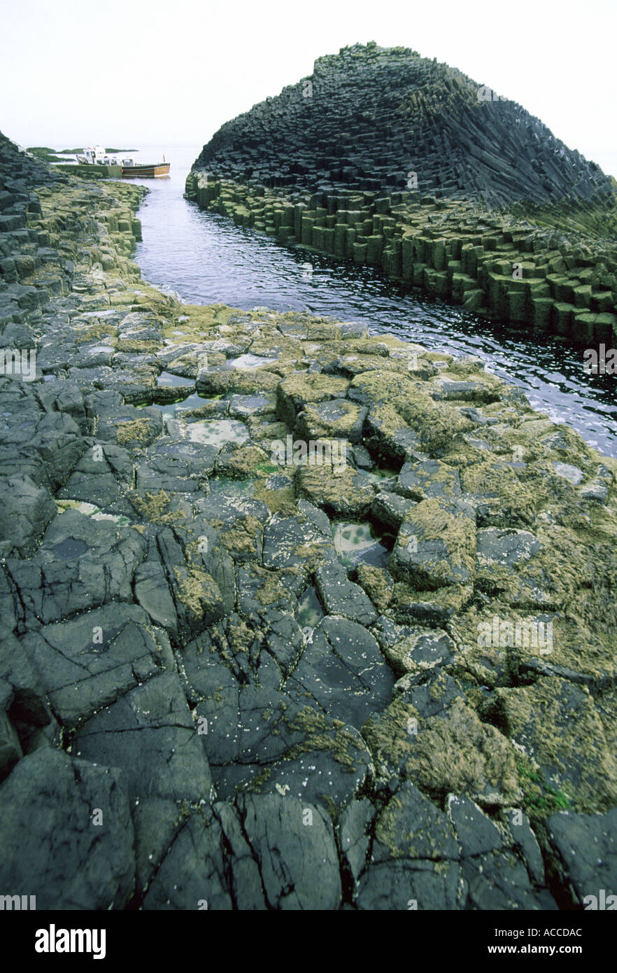 Columnar basalt Staffa nr Mull Scotland Stock Photo - Alamy