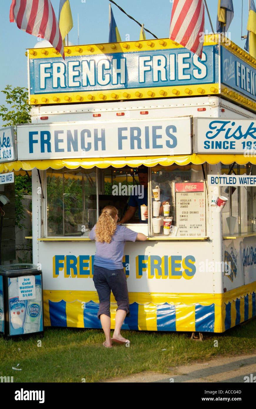 French Fry fries booth at carnival Stock Photo - Alamy