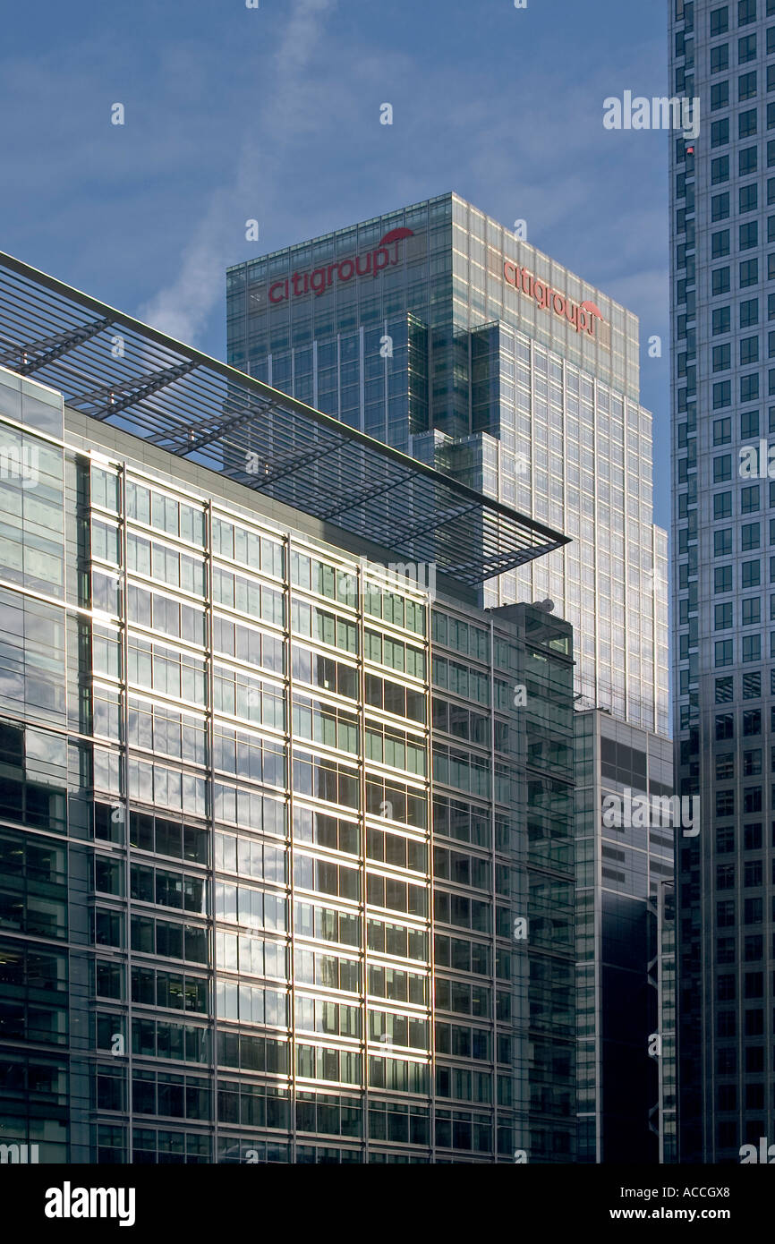 Dramatic view of skyscraper tower block building of Citigroup from West ...