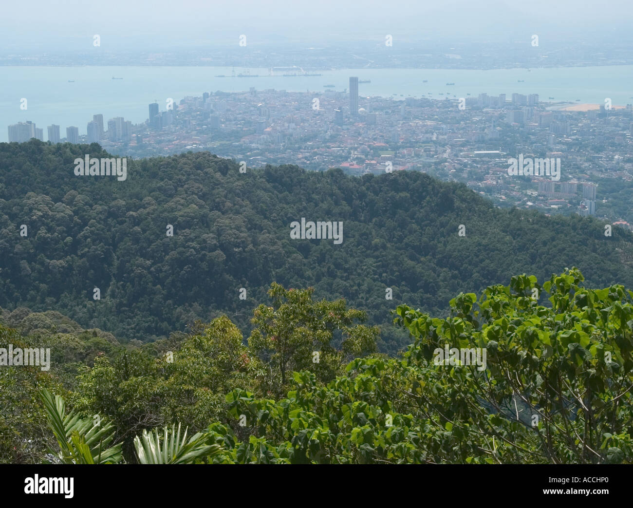 VIEW FROM TOP OF PENANG HILL, PENANG, MALAYSIA Stock Photo - Alamy