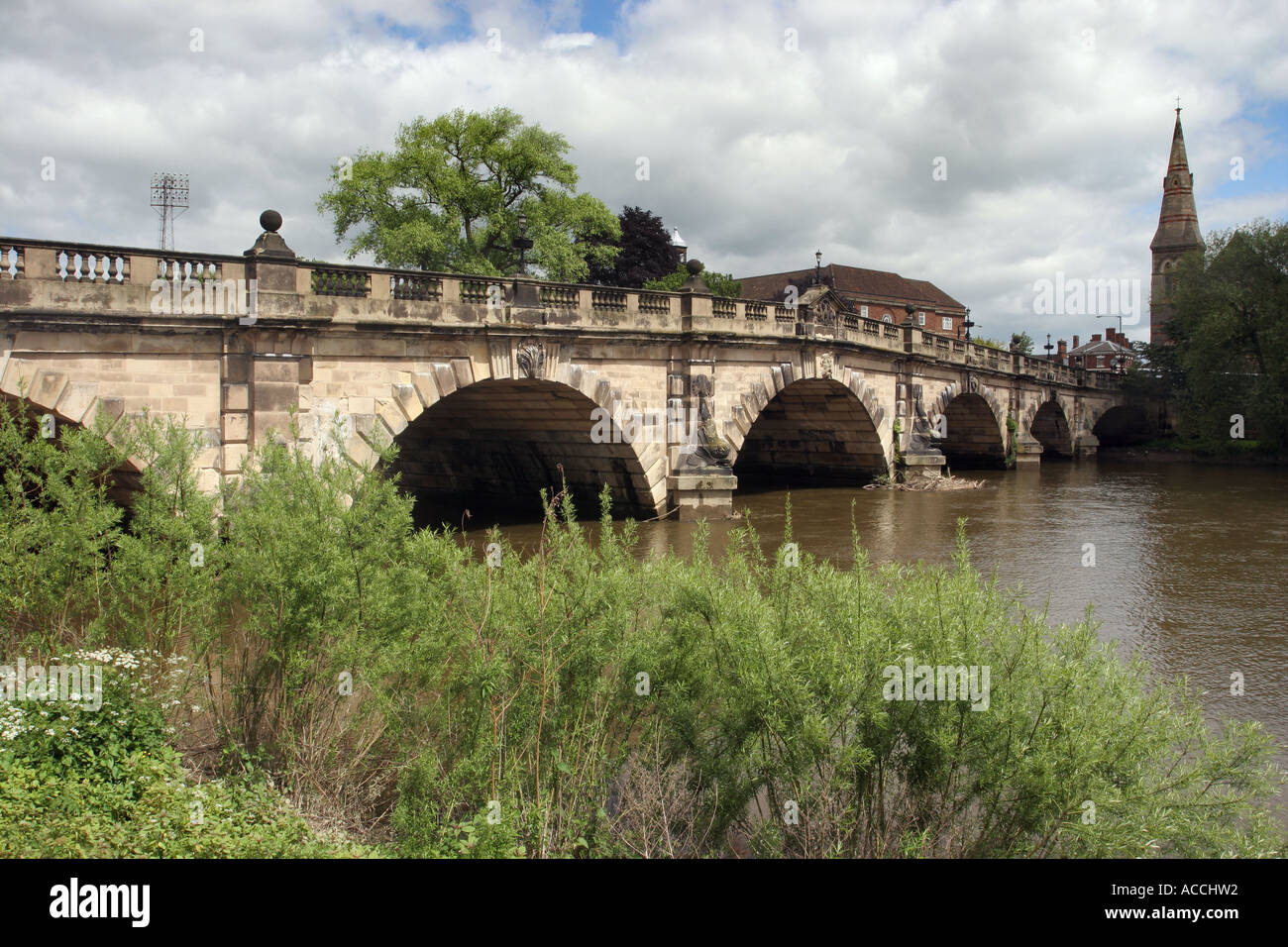 English Bridge At Shrewsbury High Resolution Stock Photography and ...