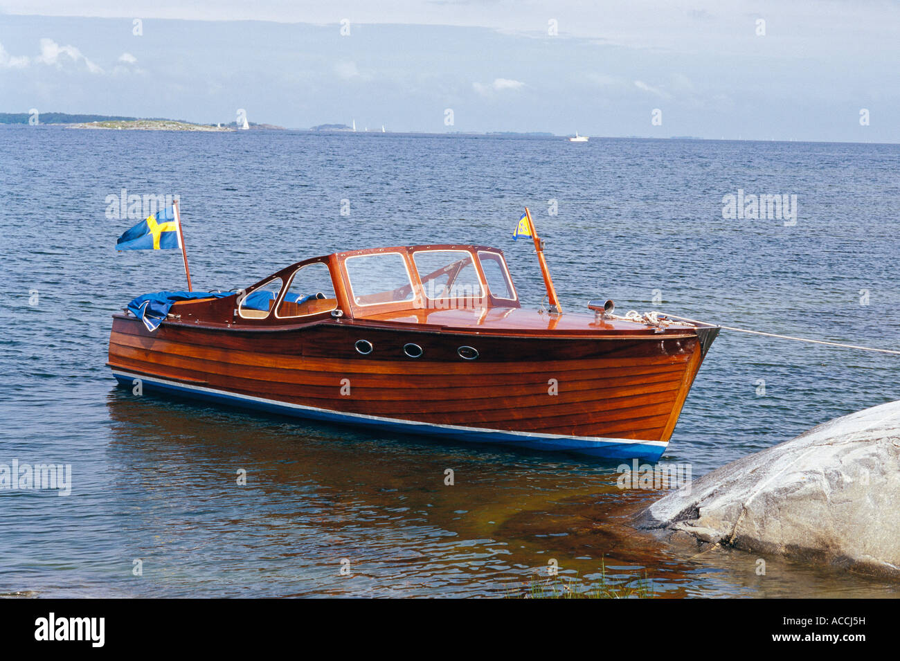 A wooden boat Stockholm archipelago Sweden Stock Photo - Alamy