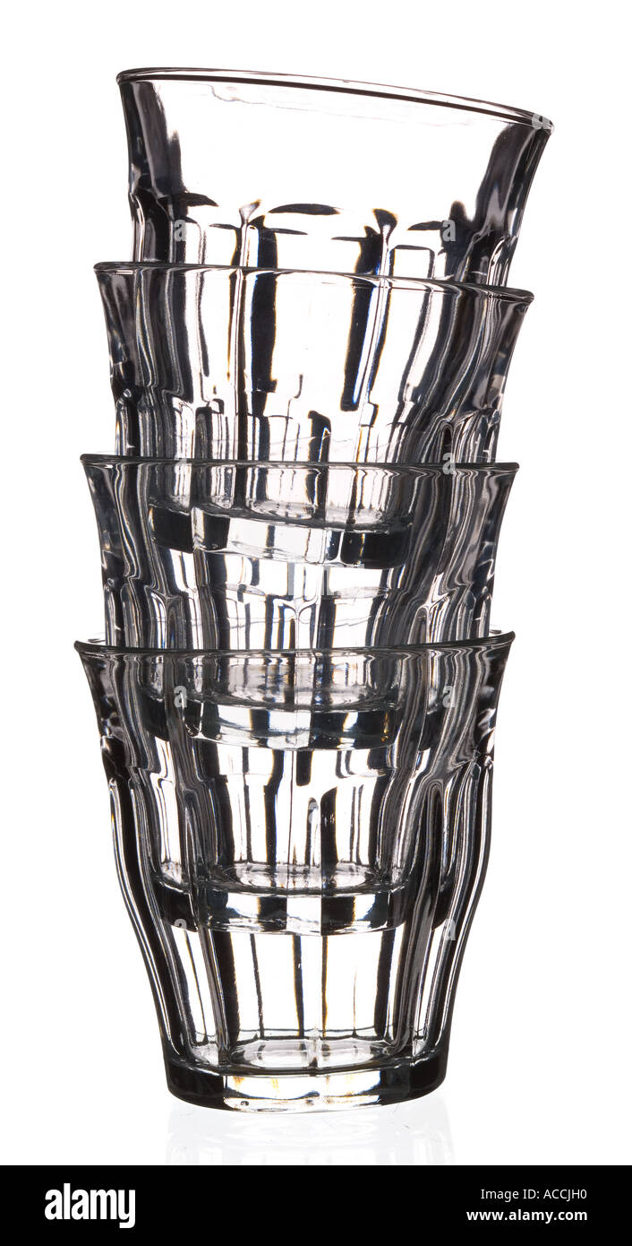 Stack of water glasses hi-res stock photography and images - Alamy