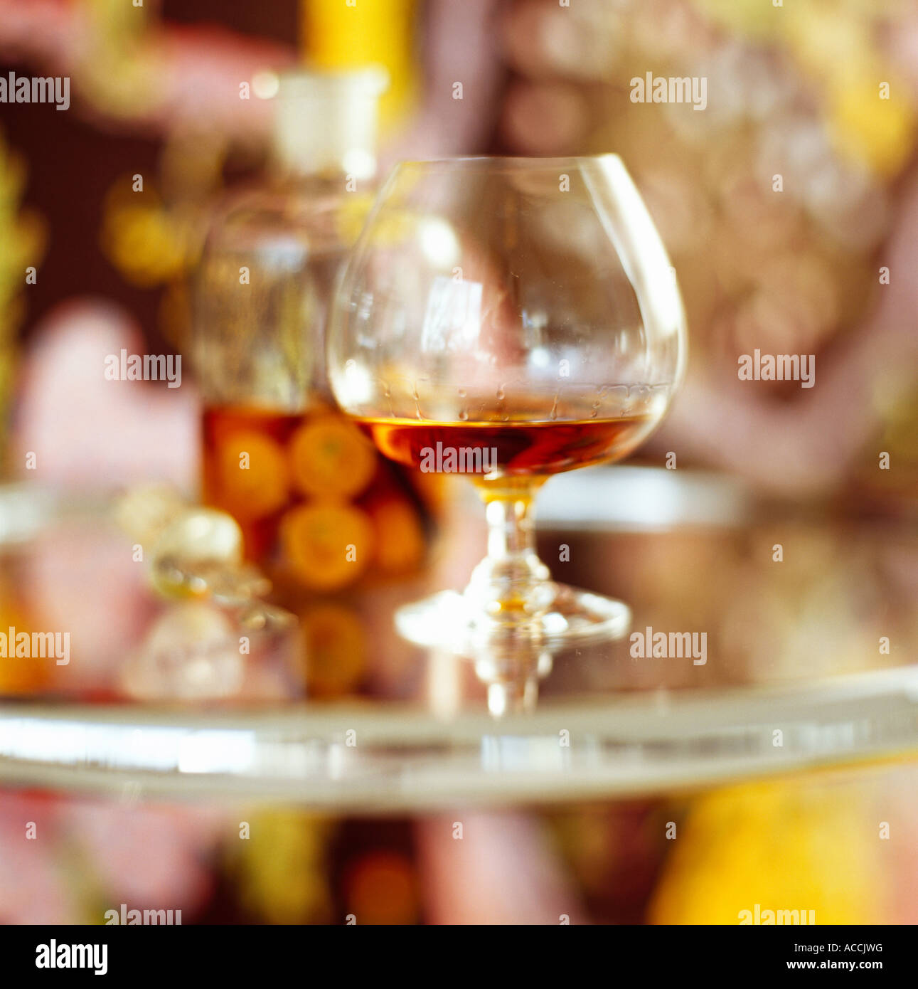 A glass of cognac close-up Stock Photo - Alamy