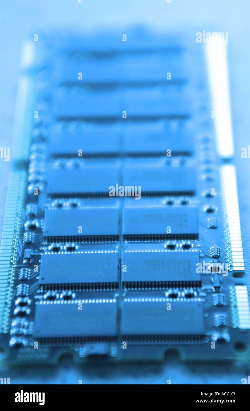 the inside workings of a computer including memory chips and other ...