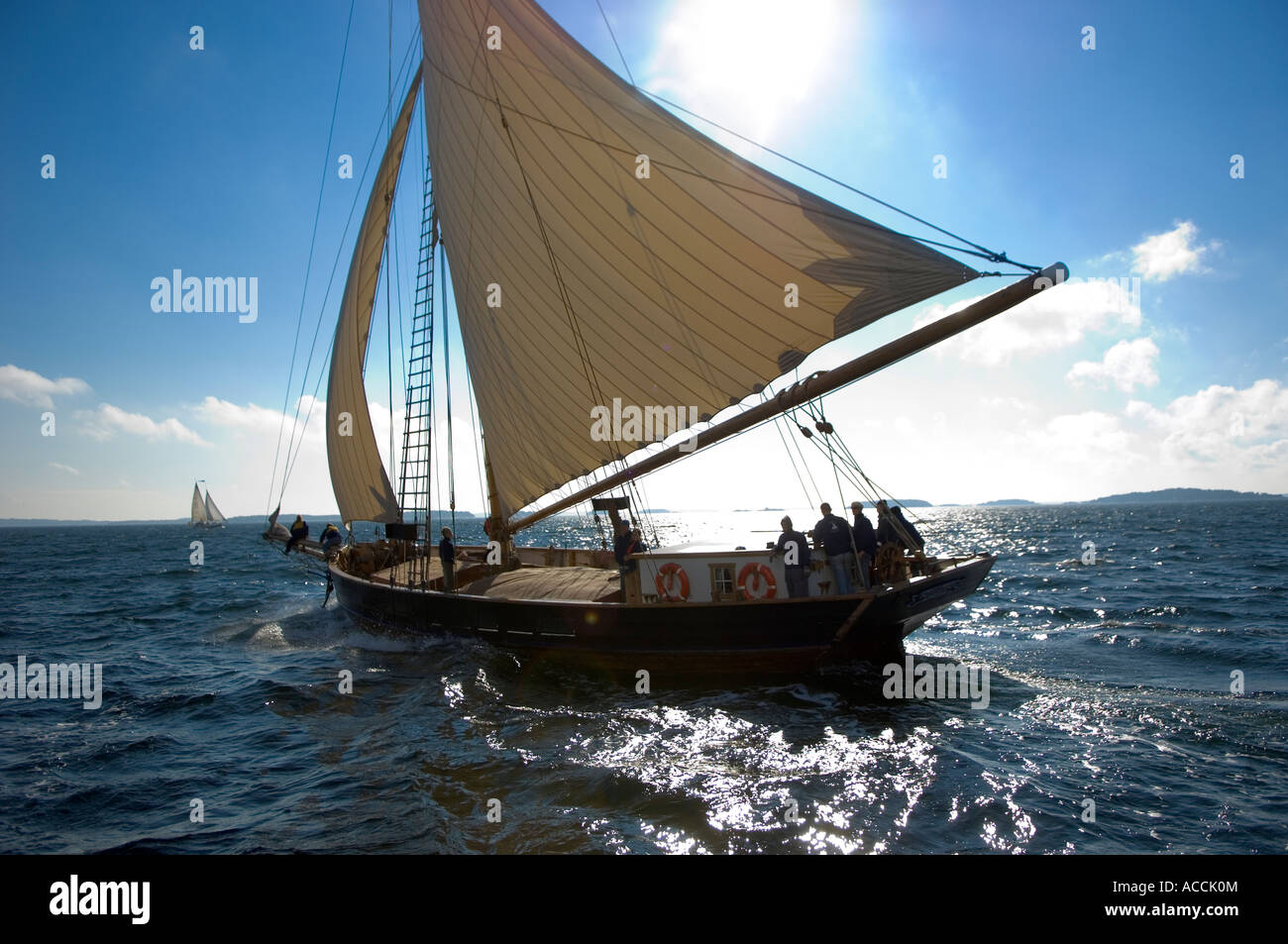 A sailing ship on the sea Stock Photo - Alamy