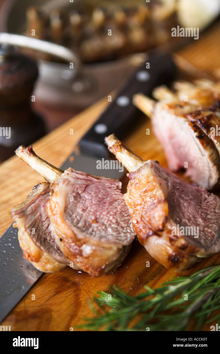Lamb racks close-up Stock Photo - Alamy