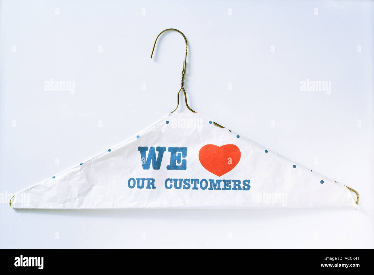 Hanger with advertising Stock Photo - Alamy