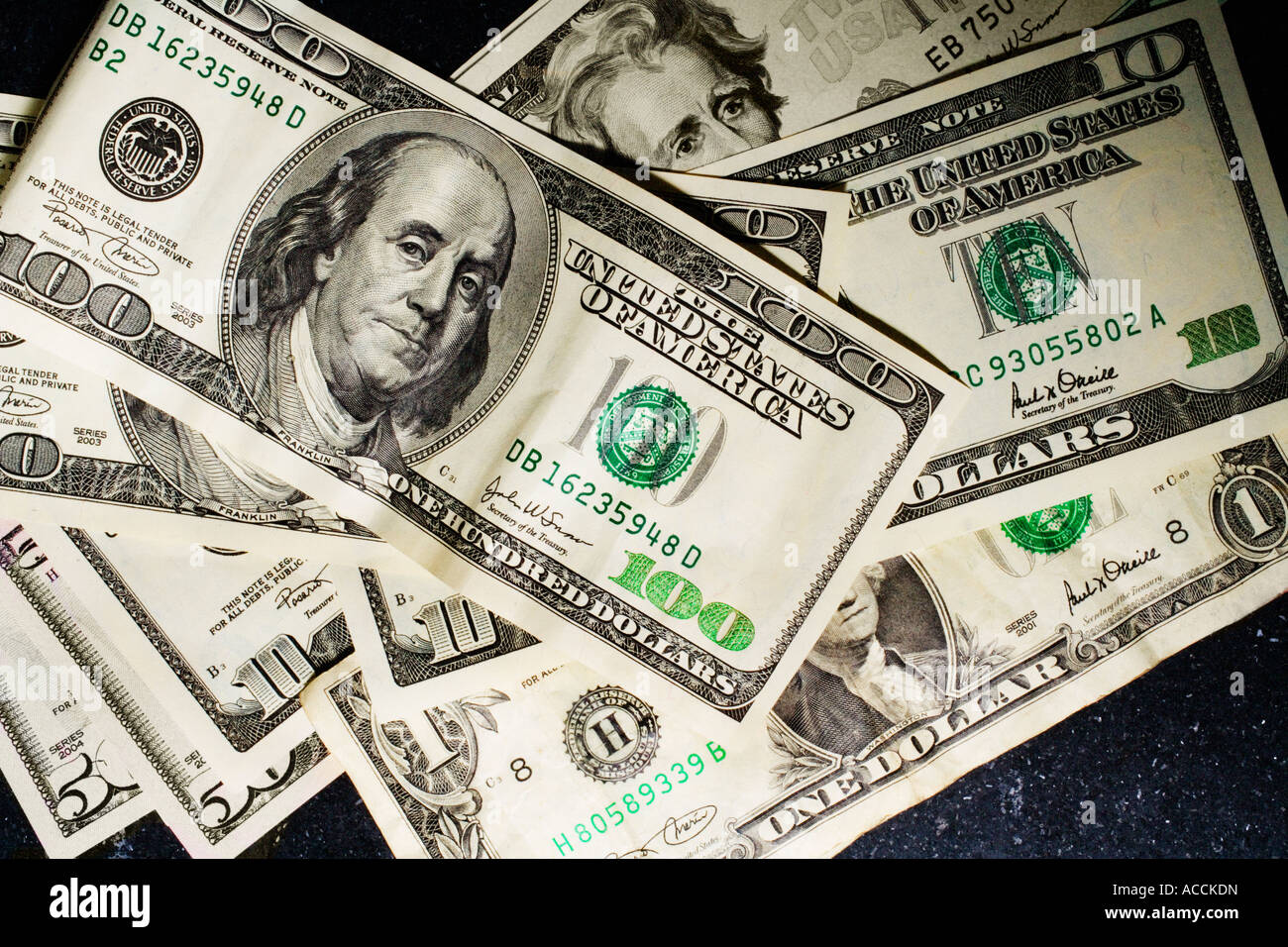 A pile of dollar bills close-up Stock Photo - Alamy