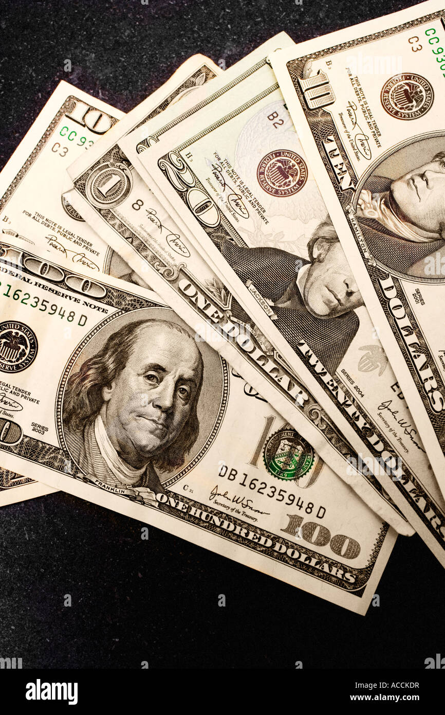 A pile of dollar bills close-up Stock Photo - Alamy