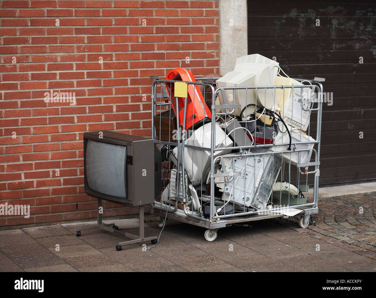 Broken computers for recycling Stock Photo - Alamy