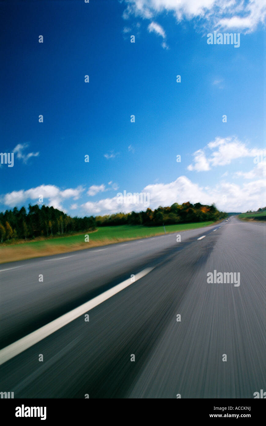 Main road and blue sky Stock Photo - Alamy