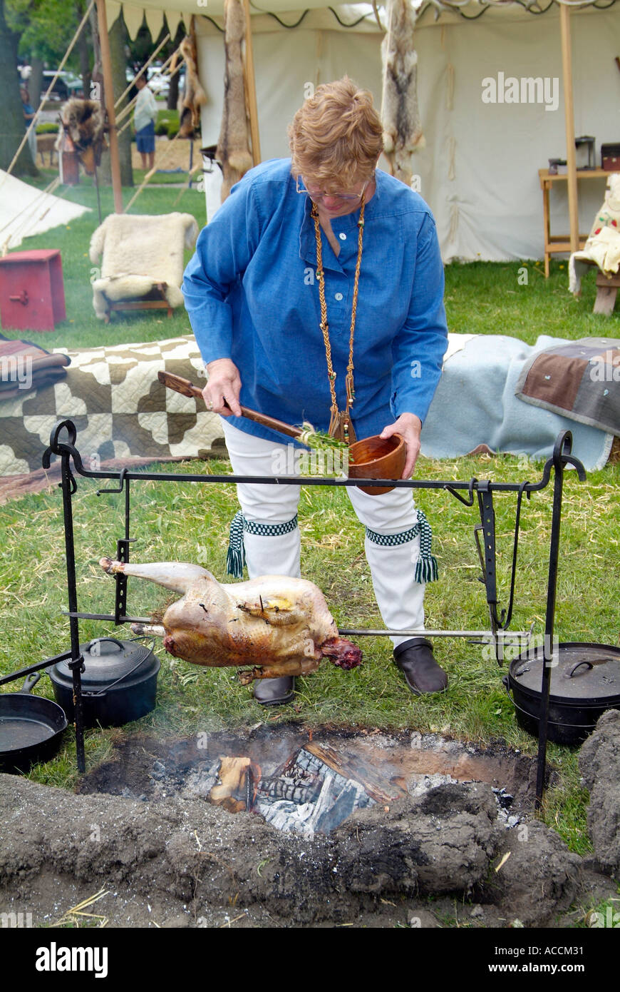Colonial America reenactment takes place in Port Huron Michigan circa ...