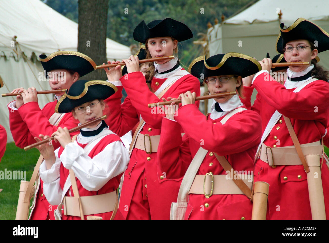 Colonial America reenactment takes place in Port Huron Michigan circa ...