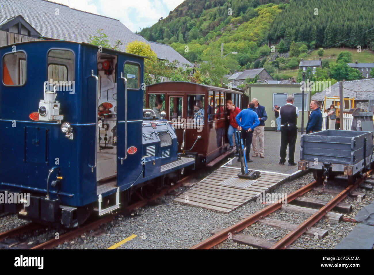 Corris Railway narrow gauge train Corris Sation North Wales Stock Photo ...