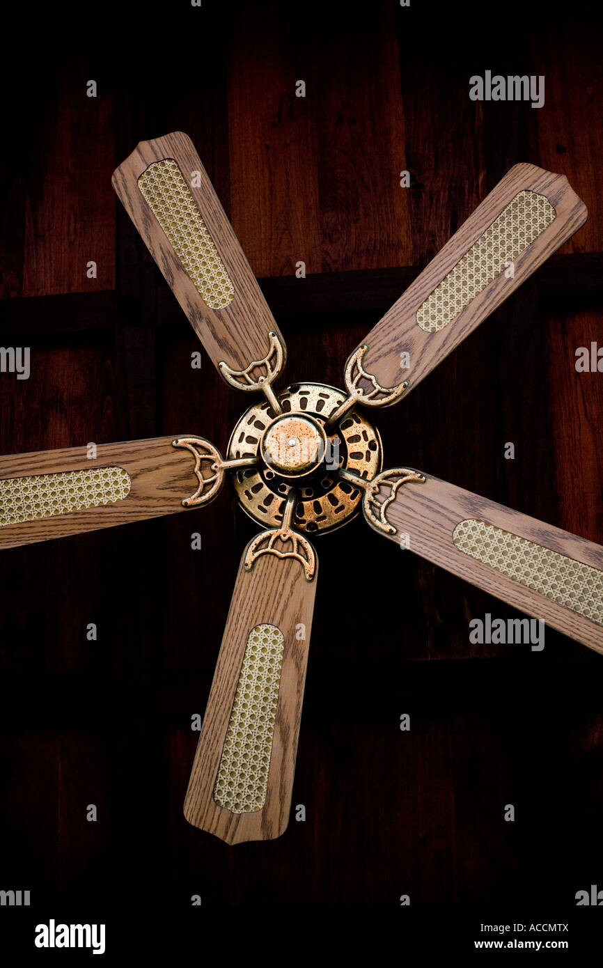 A ceiling fan photographed from below Stock Photo - Alamy