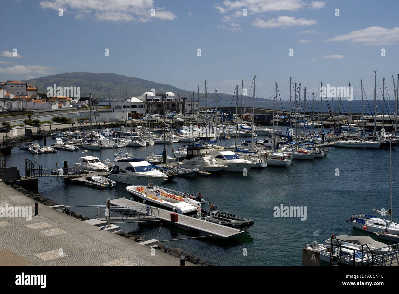 Marina at Ponta Delgada Sao MIguel Azores Stock Photo - Alamy