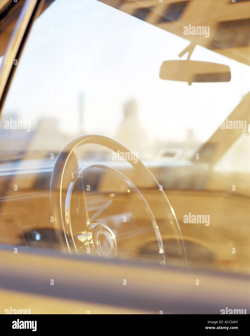 The interior of a car photograohed through window of the car Stock ...