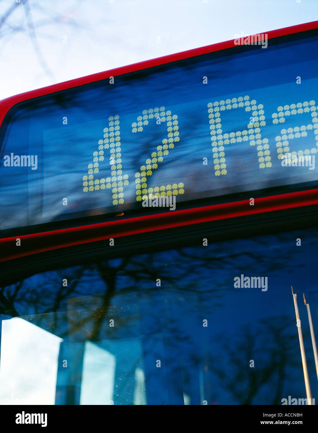 Close-up on front of a bus Stock Photo - Alamy