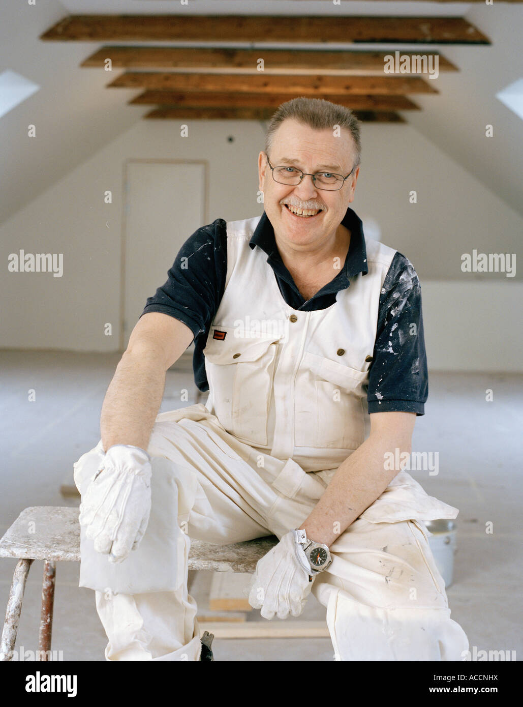 Portrait of a painter Stock Photo - Alamy