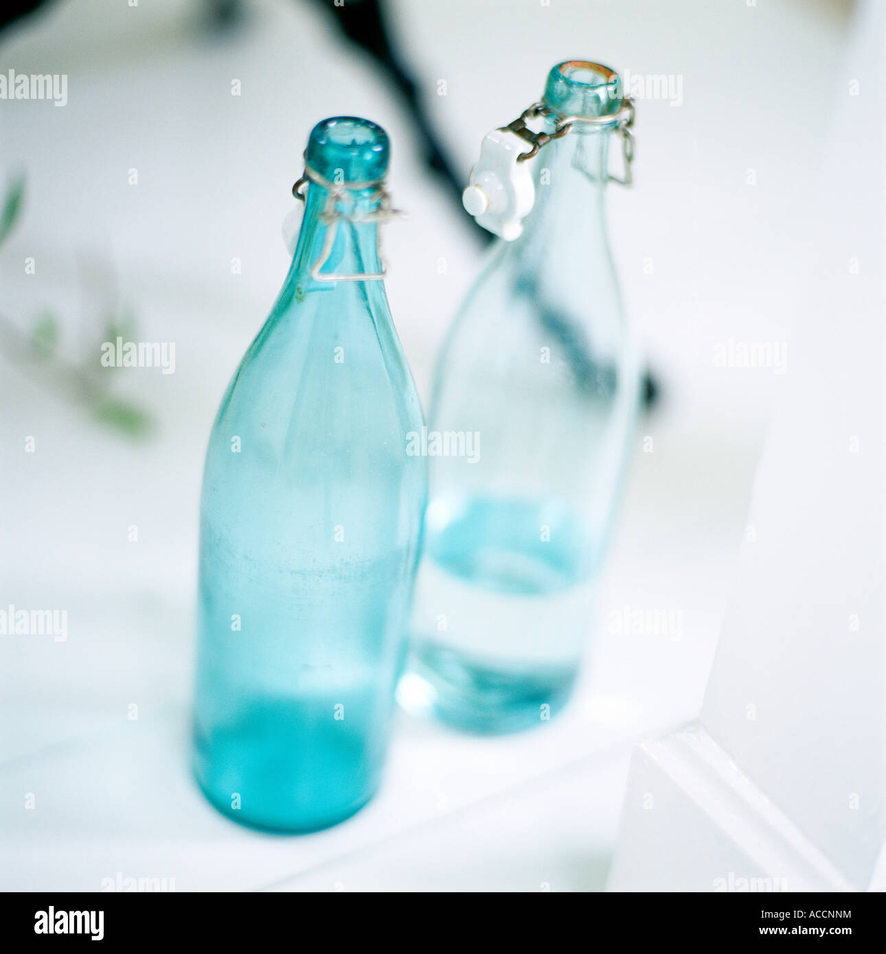 Two glass bottles Stock Photo - Alamy