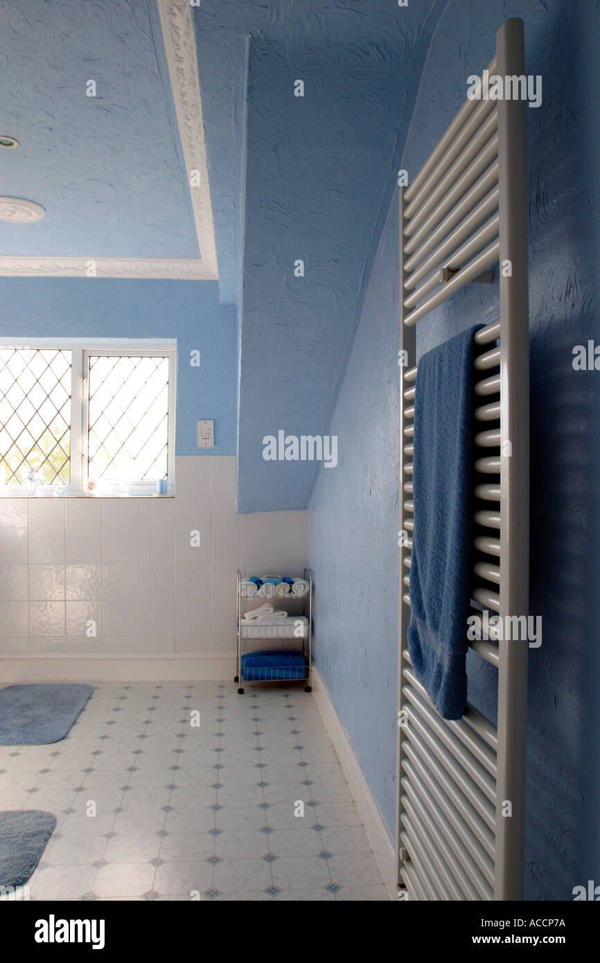Bathroom Towel Radiator Central heating Stock Photo - Alamy