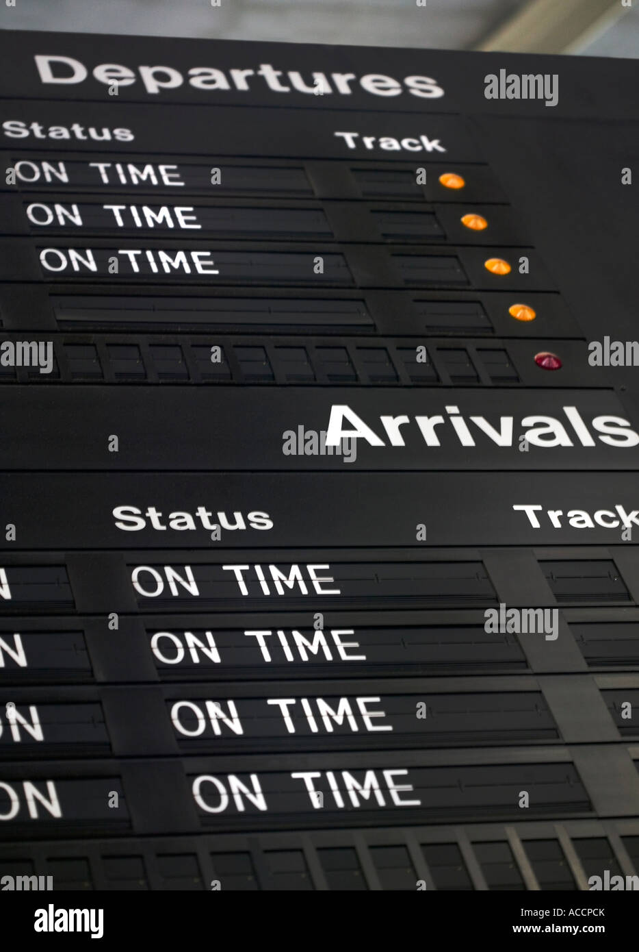 An information sign in a train station Stock Photo - Alamy