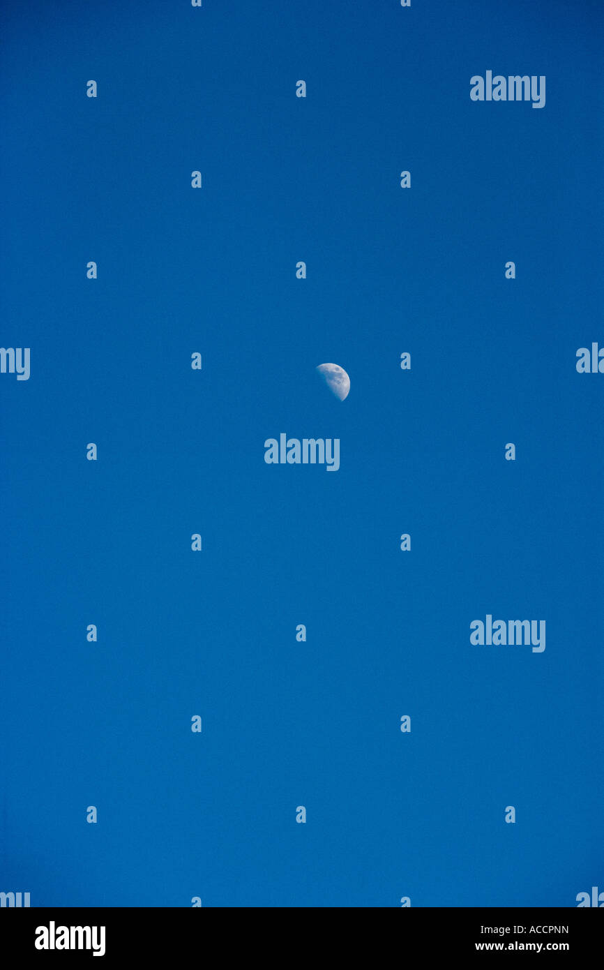 The moon on a blue sky Stock Photo - Alamy