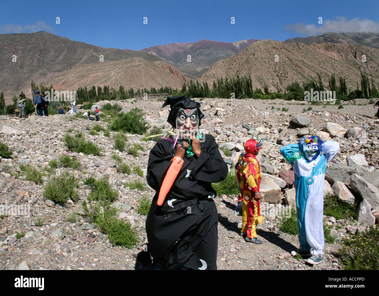 Carnival in Iruya,' calling the devil' ceremony, Quebrada de Humauaca ...