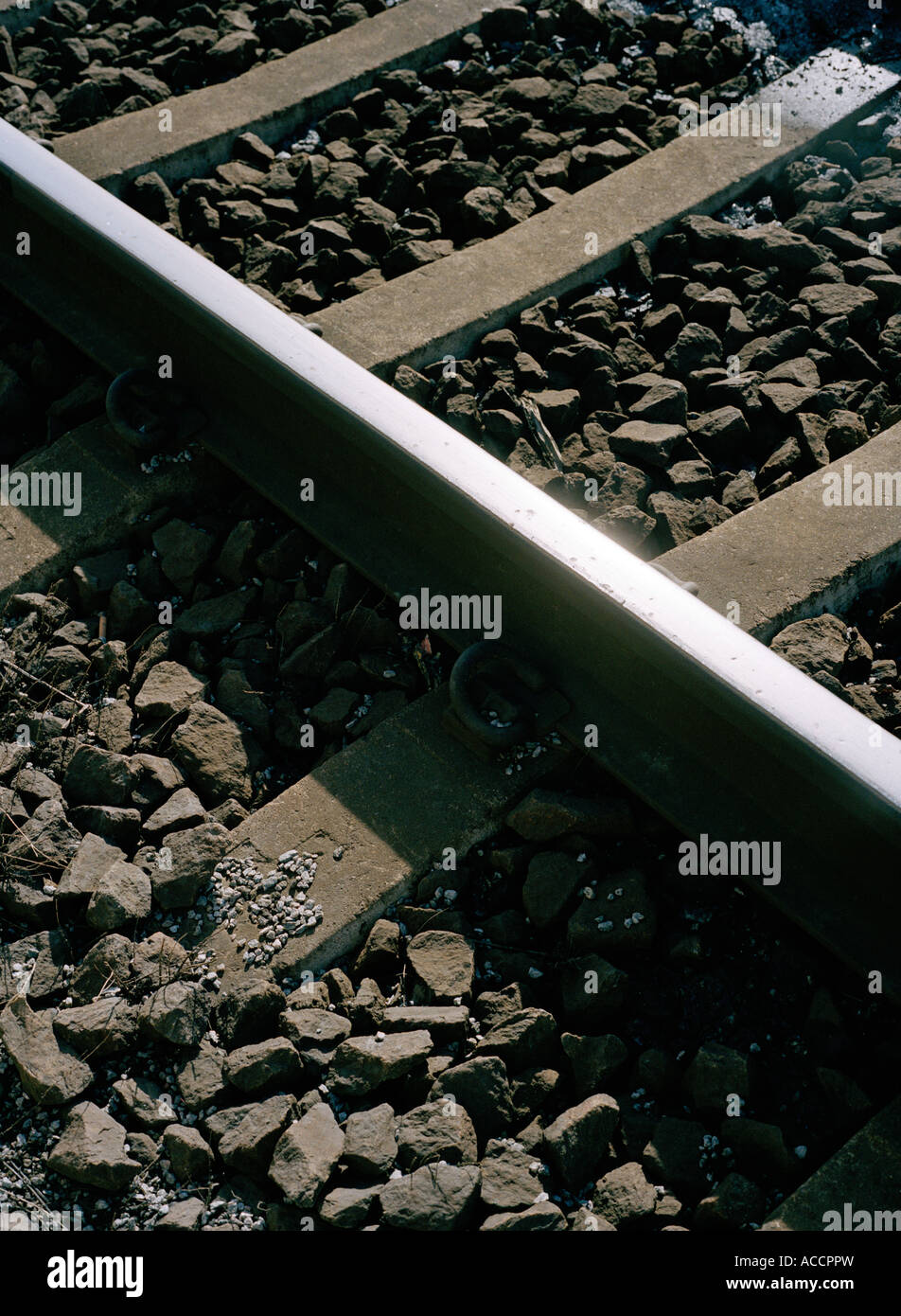Commuter train tracks Stock Photo - Alamy