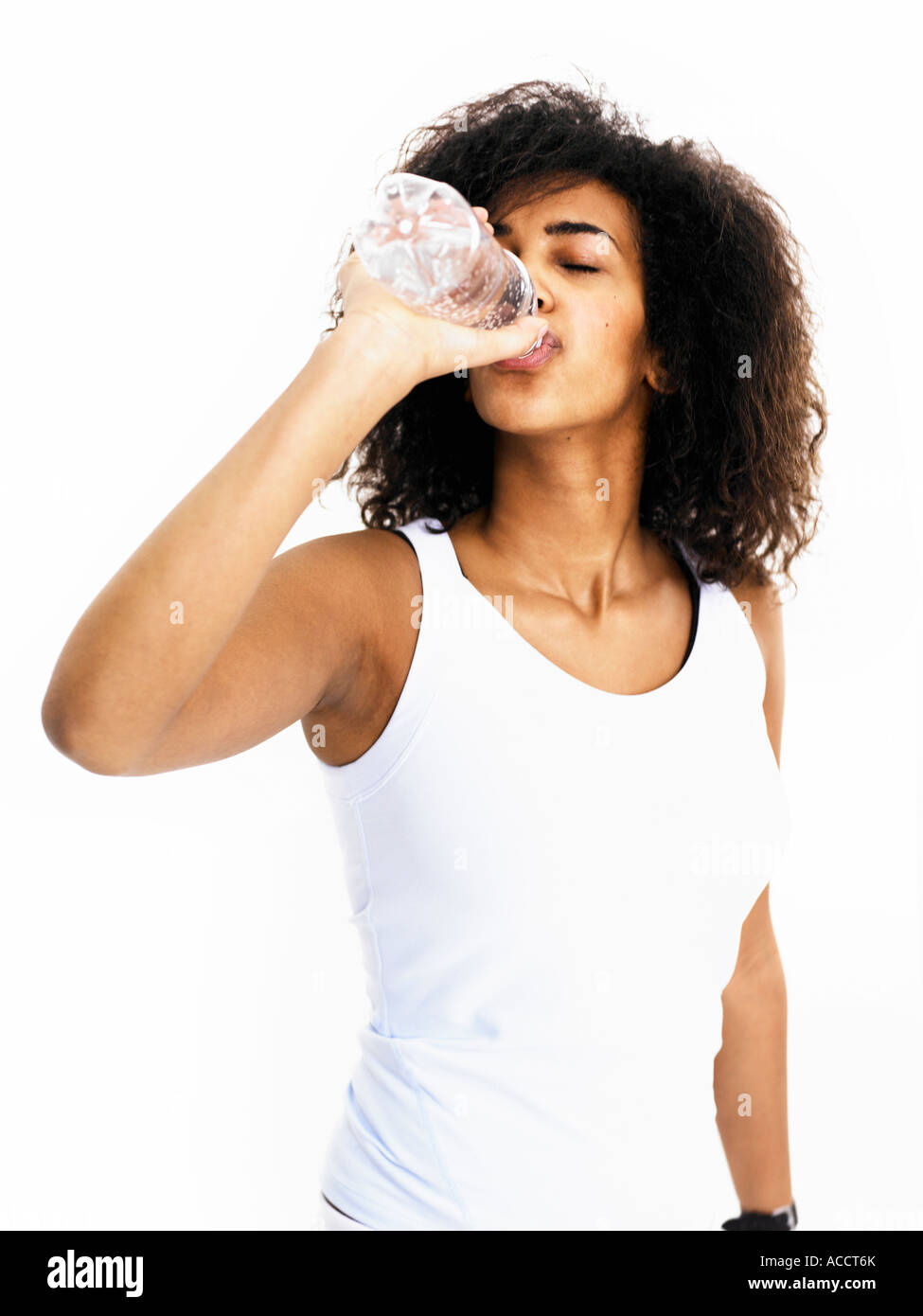 Woman drinking water Stock Photo - Alamy