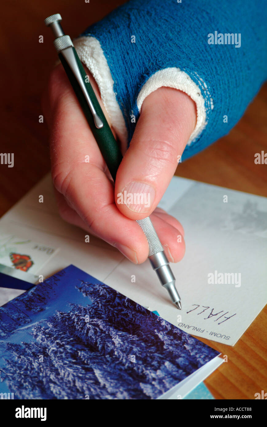 Plaster cast and writing hi-res stock photography and images - Alamy