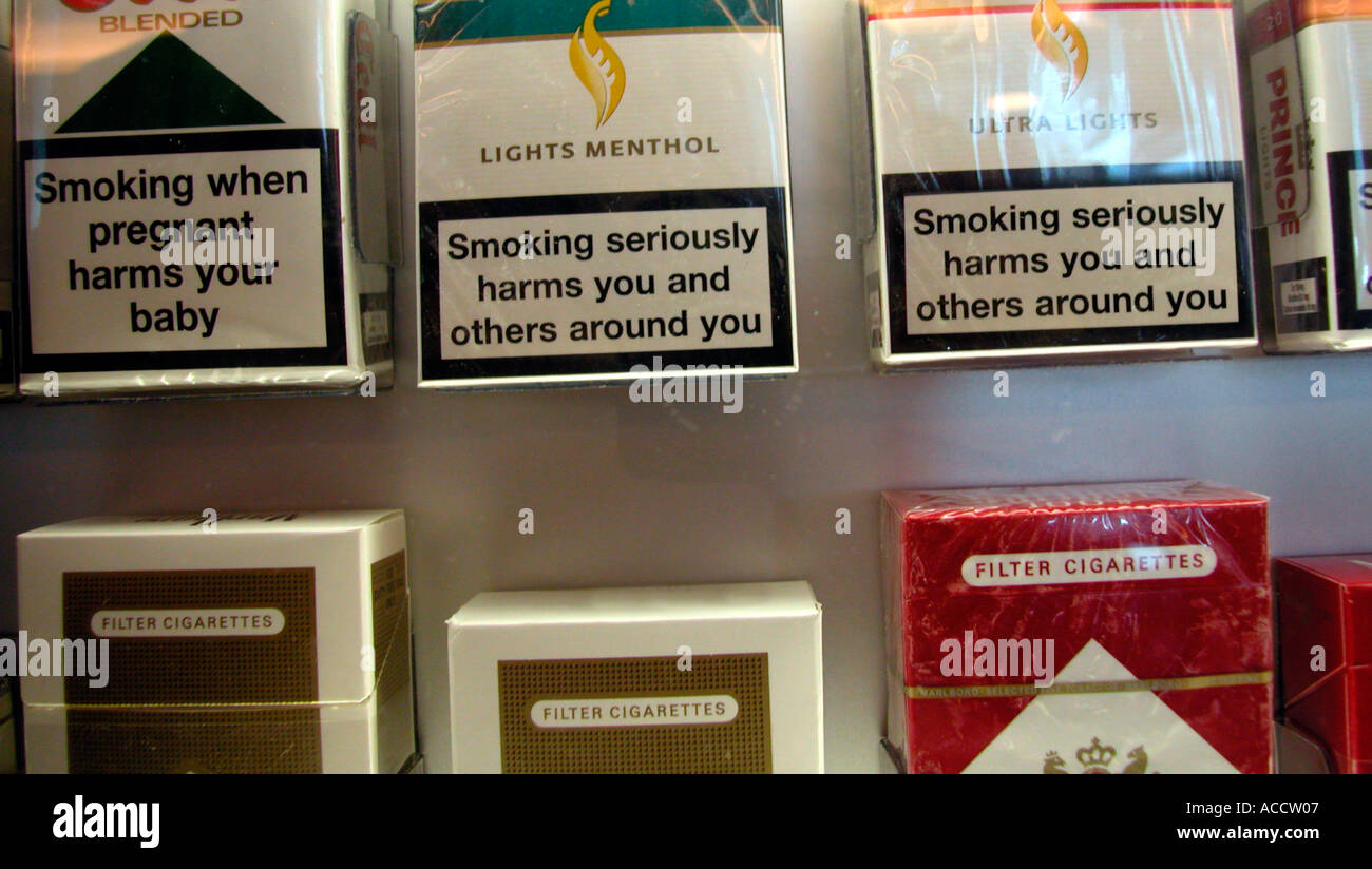 cigarette packets with health warnings Stock Photo - Alamy cigarette packets with health warnings Stock Photo - Alamy