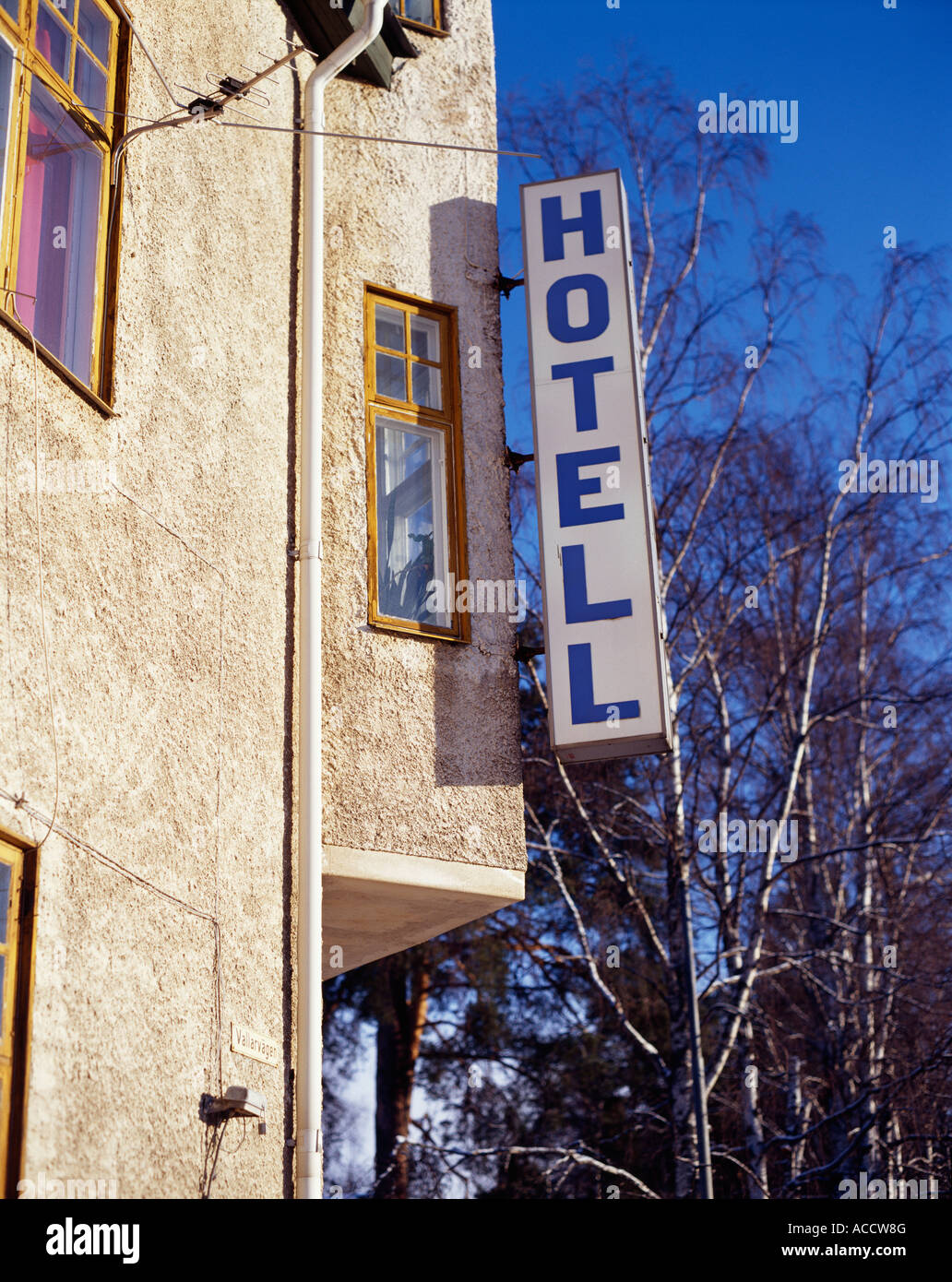 A sign on a hotel Stock Photo - Alamy