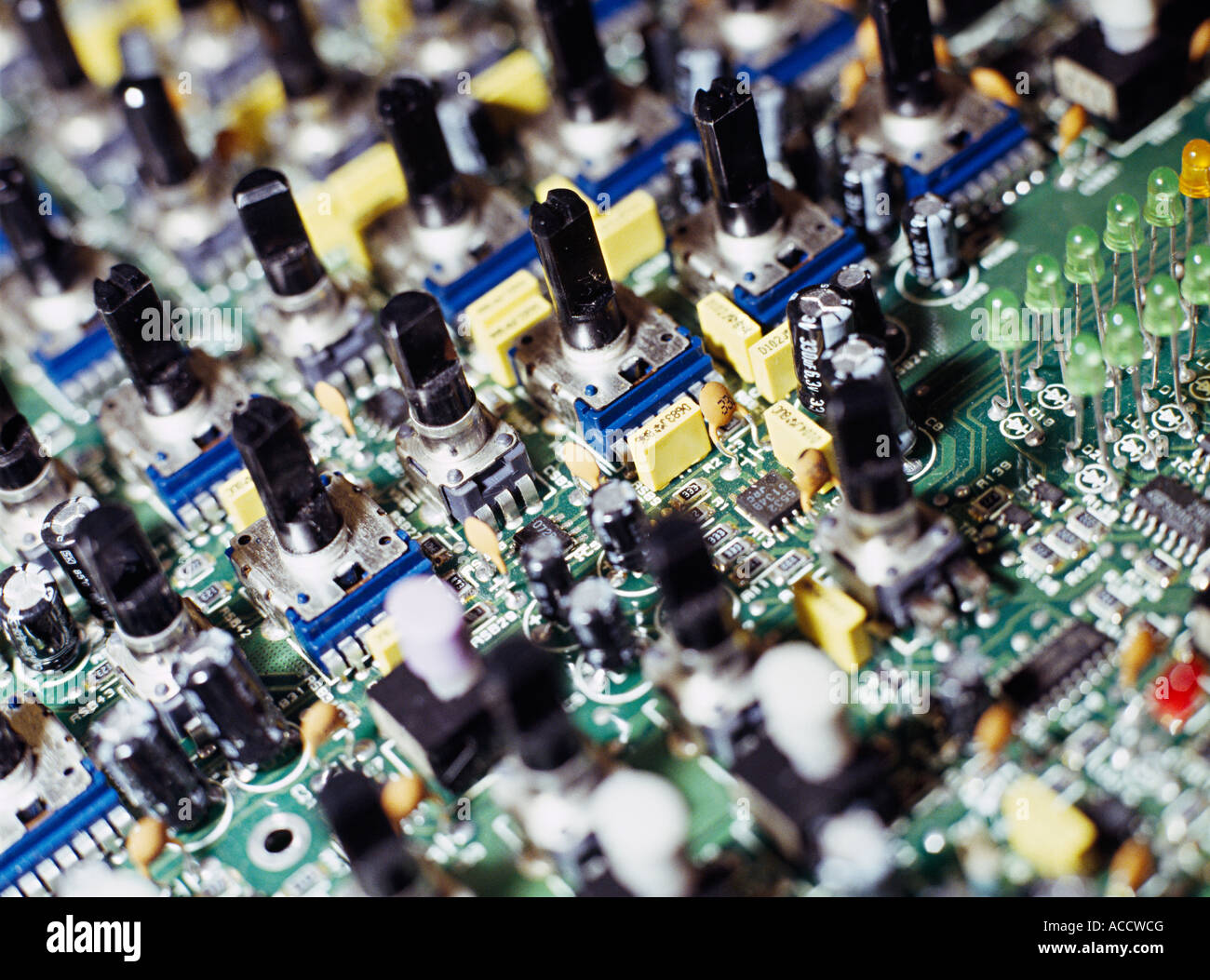 Printed circuit card close-up Stock Photo - Alamy