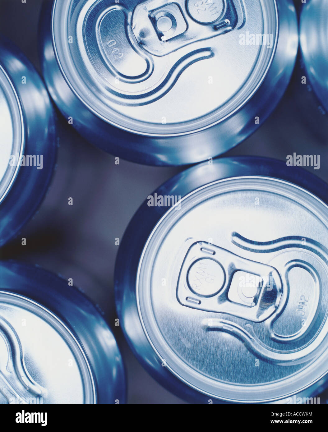 Cans photographed from above Stock Photo - Alamy