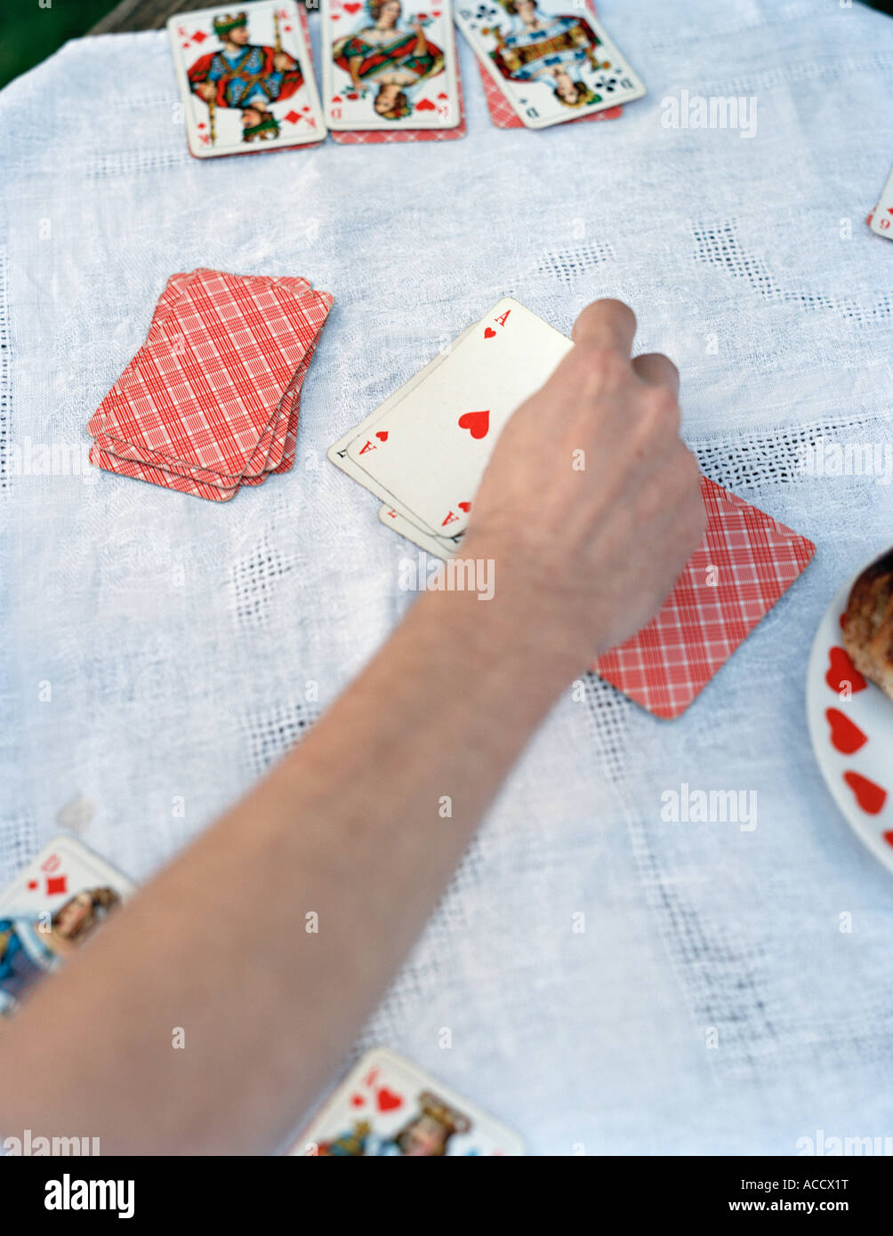 A card game outdoors Stock Photo - Alamy
