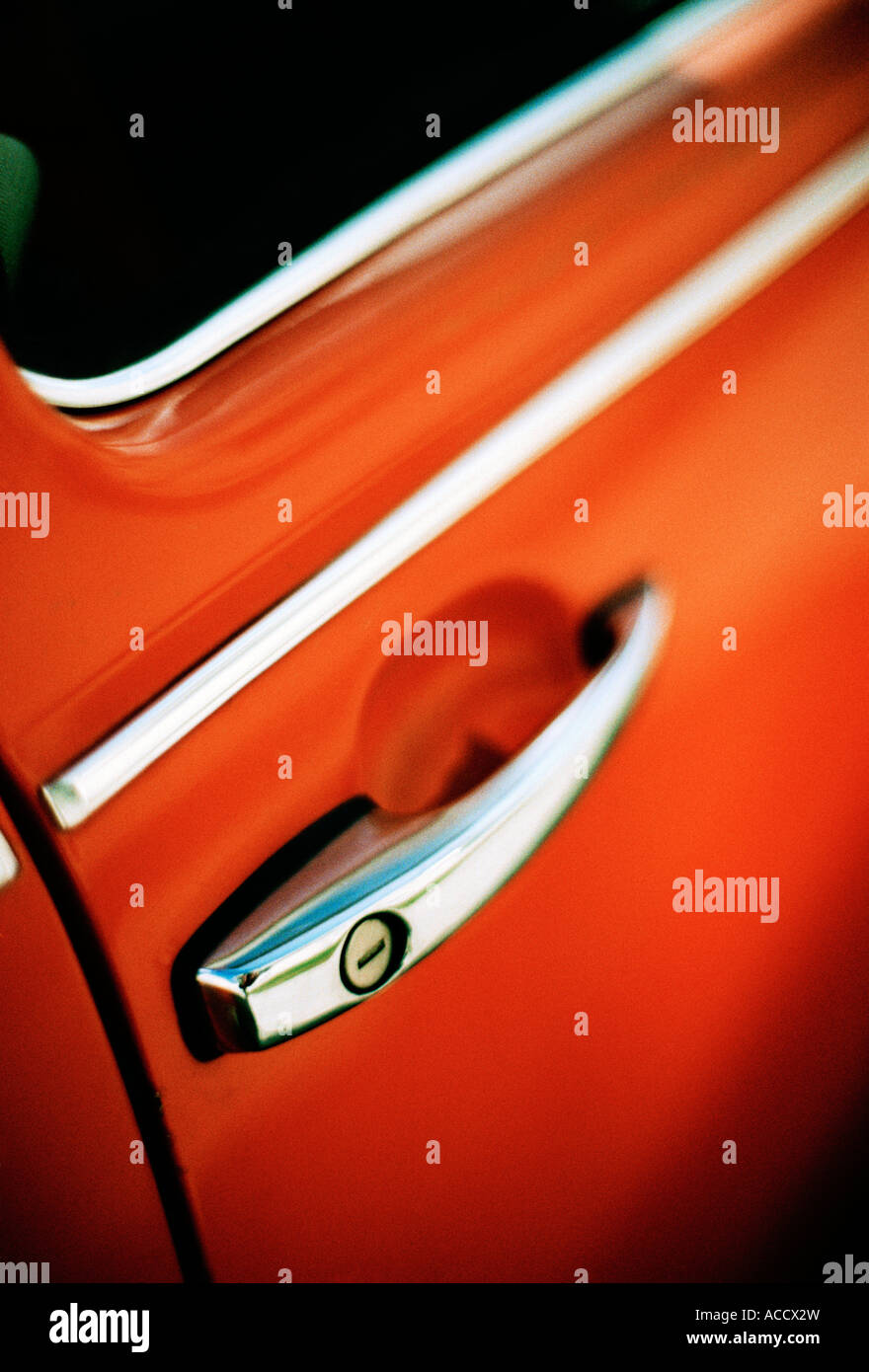 Door of a red car Stock Photo - Alamy