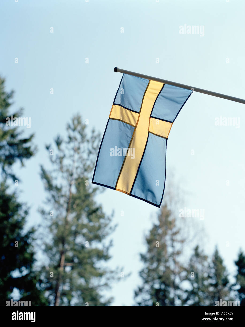 The Swedish flag Stock Photo - Alamy