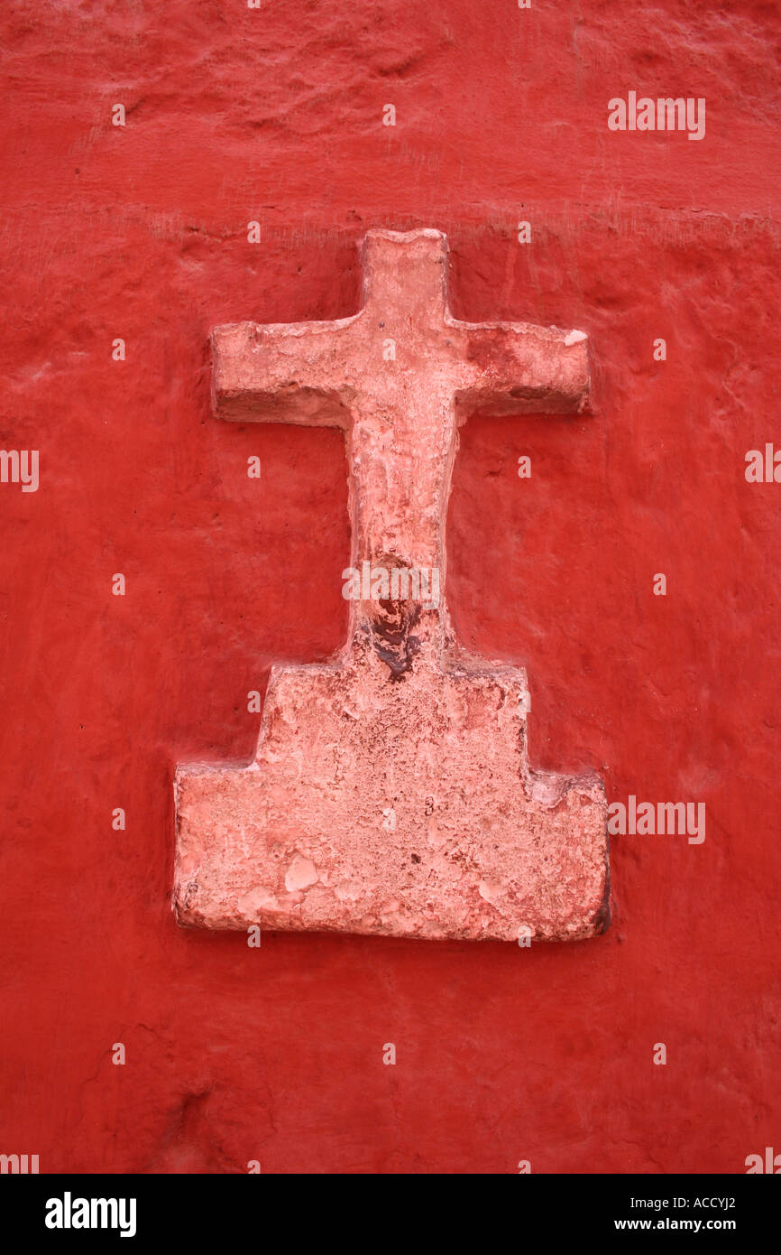 Cross in Santa Catalina convent, Arequipa, Peru Stock Photo - Alamy