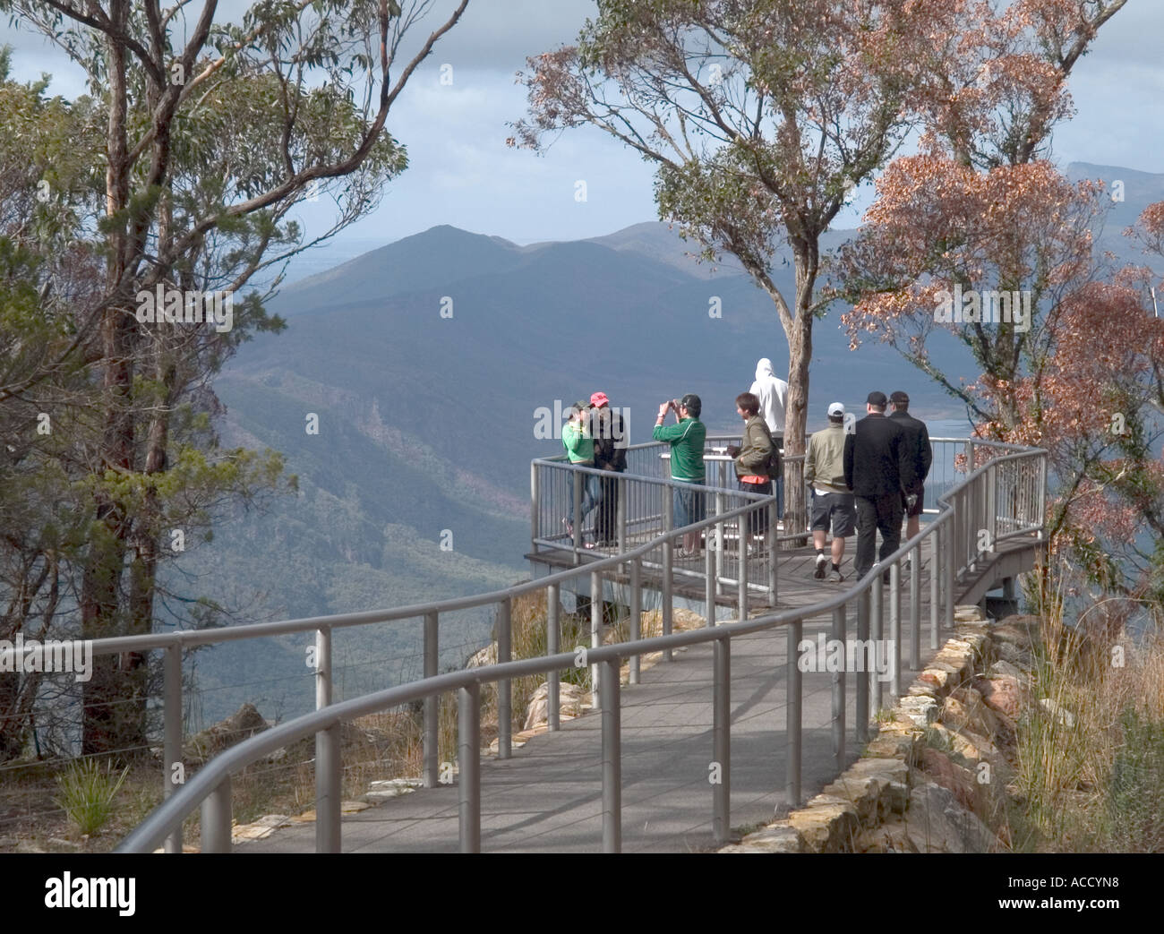 VIEWING PLATFORM, WITH A GROUP OF TOURISTS, THE BOROKA LOOKOUT, MOUNT ...