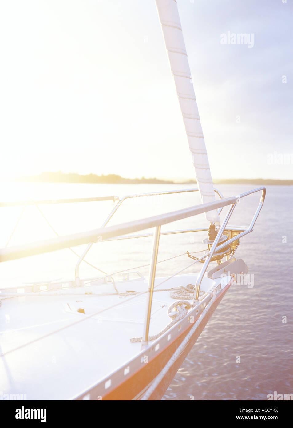 Detail of a sailing boat Stock Photo - Alamy