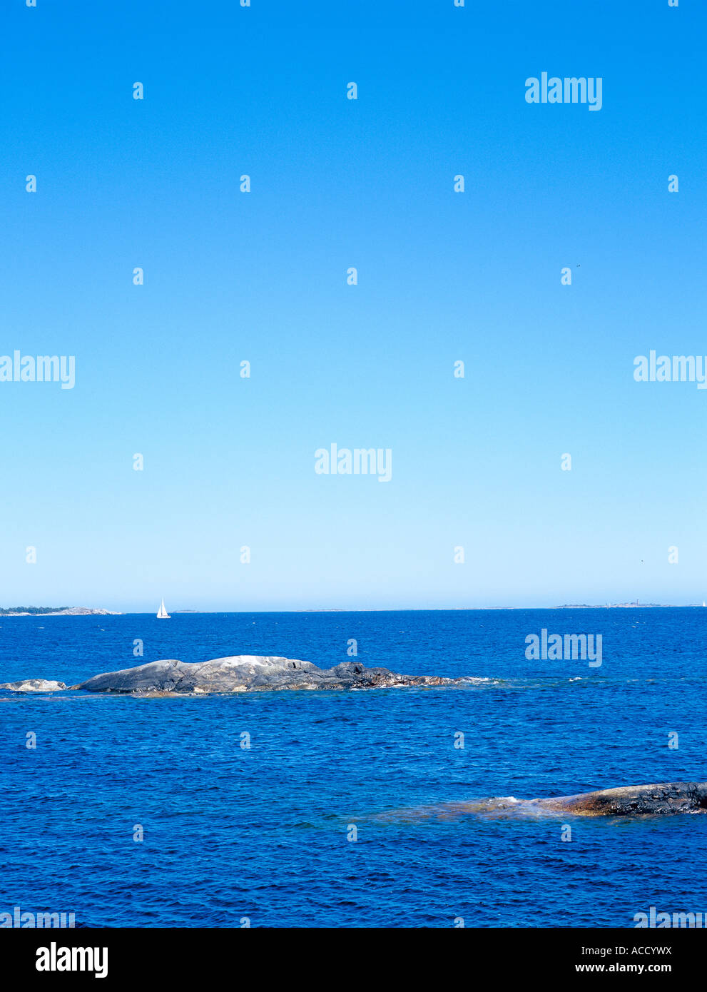 Sailing in the Swedish archipelago Stock Photo - Alamy