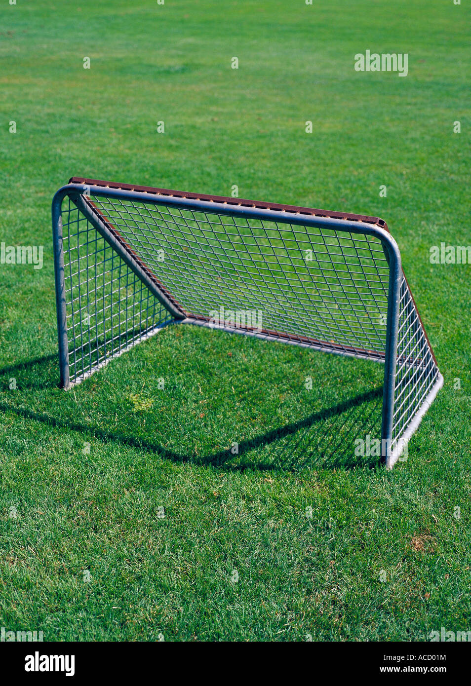 A goal on a football ground Stock Photo - Alamy