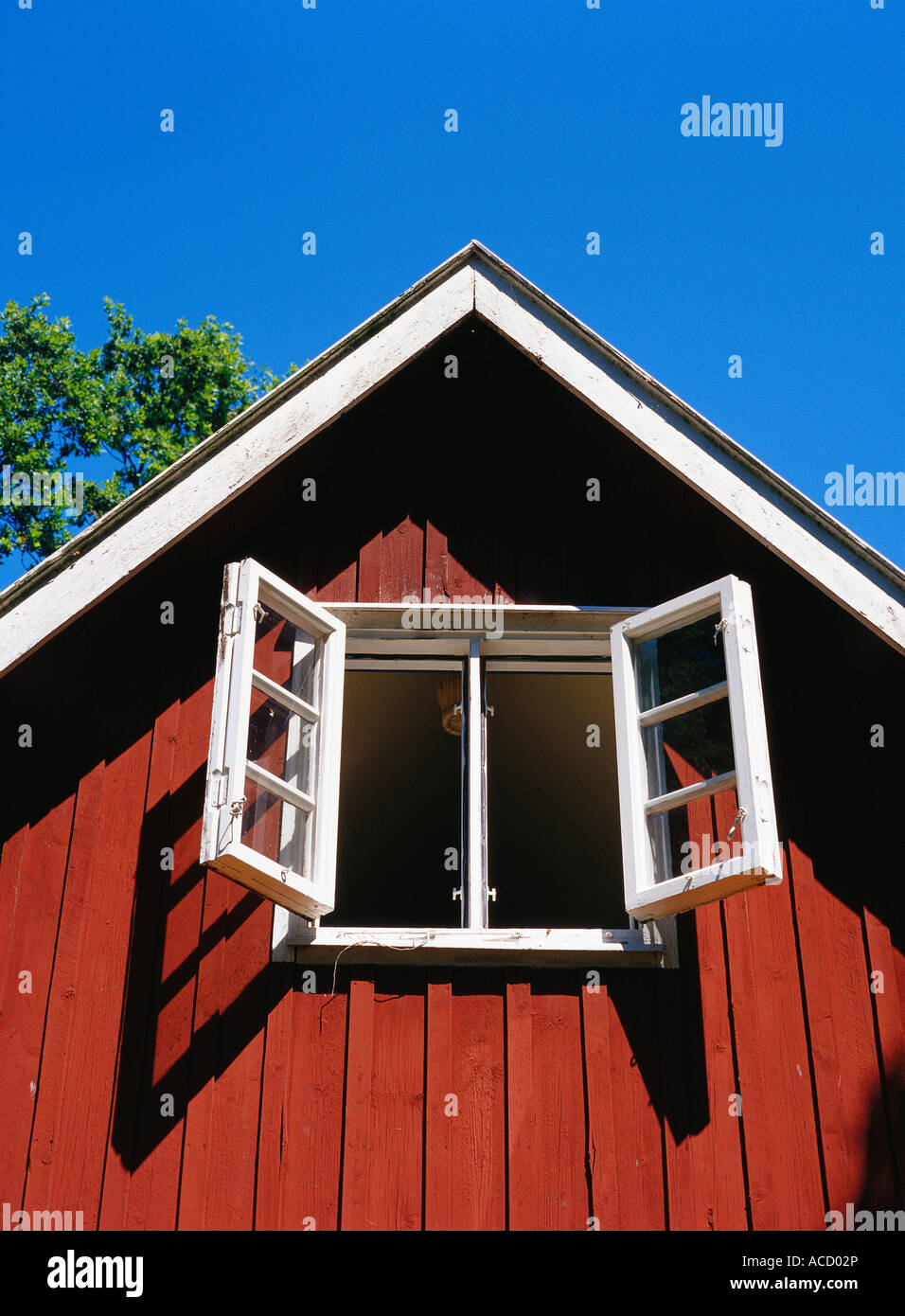 Open windows on a house Stock Photo - Alamy