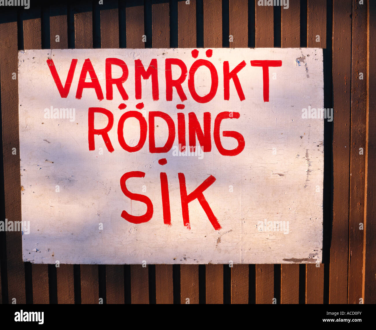 A sign for smoked fish Stock Photo - Alamy