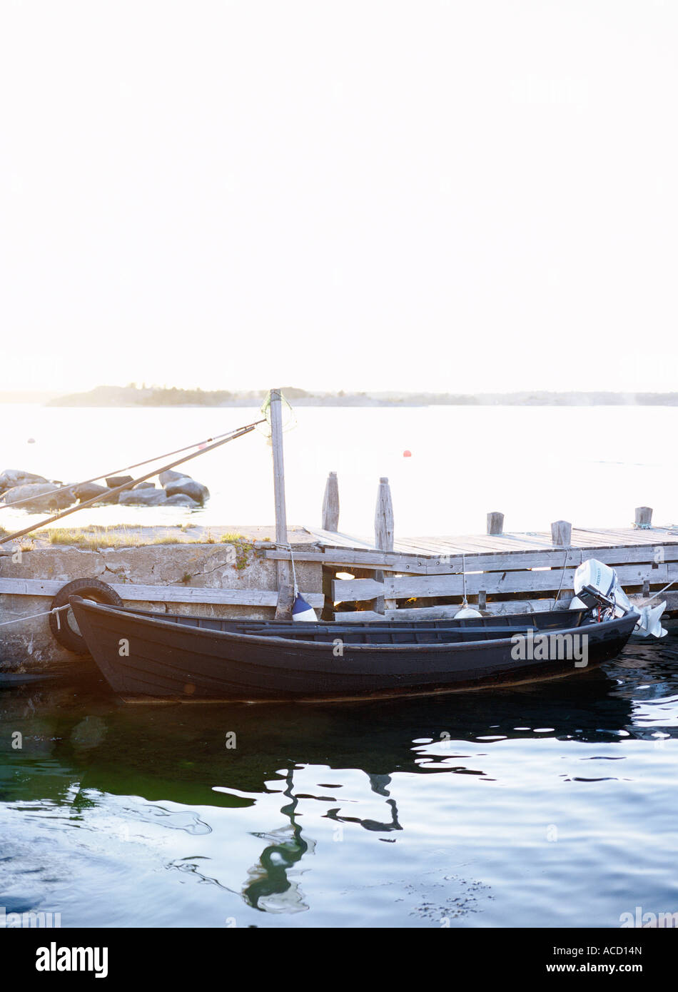 A boat by a bridge Stock Photo - Alamy