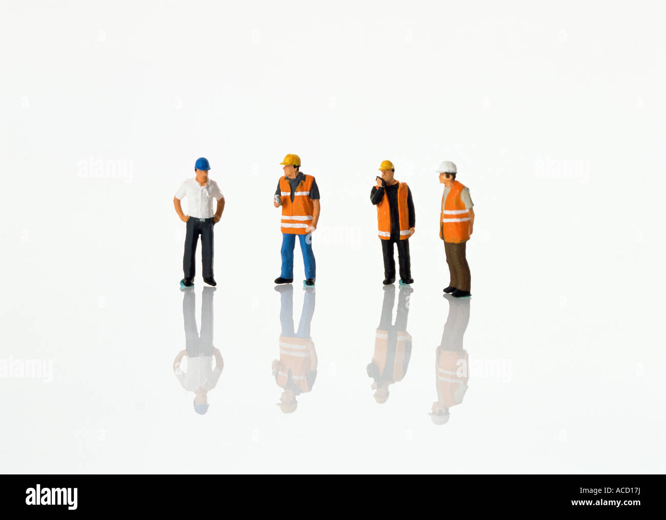 Models of construction workers Stock Photo - Alamy