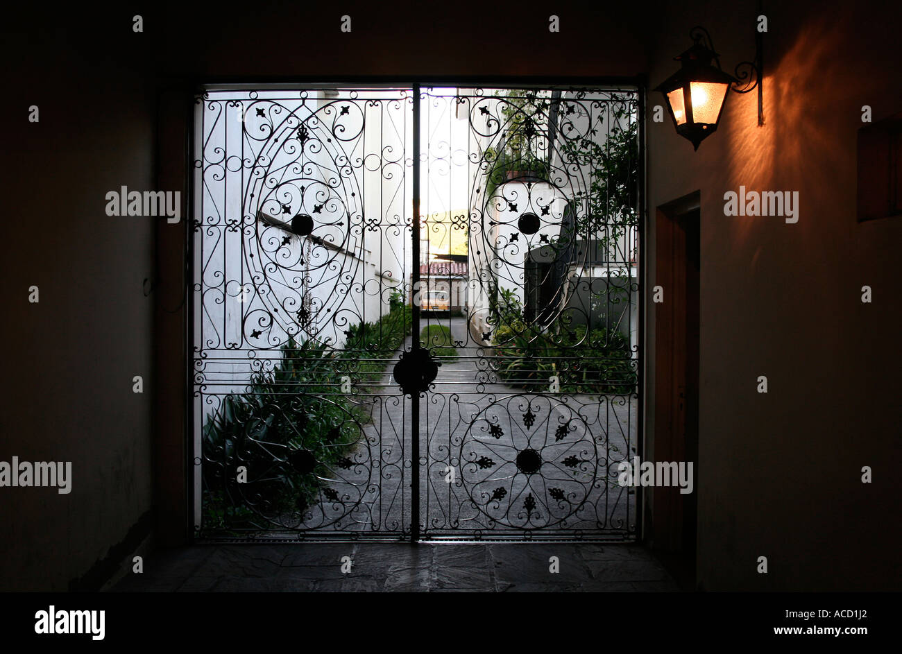 Iron work gate in Salta, Argentina Stock Photo - Alamy
