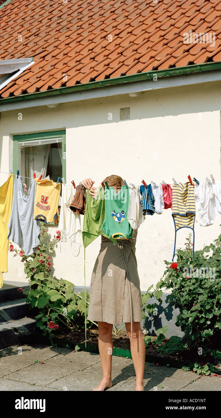 Hanging out washing hi-res stock photography and images - Alamy